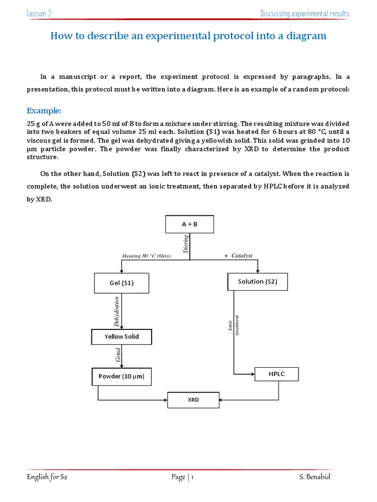 How To Describe An Experimental Protocol Into A Diagram: Example | PDF ...