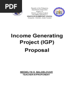 DepEd Income Generating Project Proposal and Terminal Report | PDF | Market (Economics) | Pricing