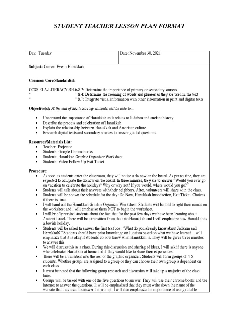 Current Events Lesson Plan | PDF | Lesson Plan | Educational Assessment