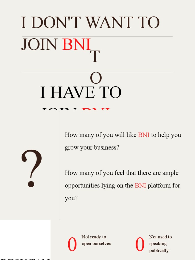 Benefits of Joining BNI for Growth | PDF | Psychological Concepts ...