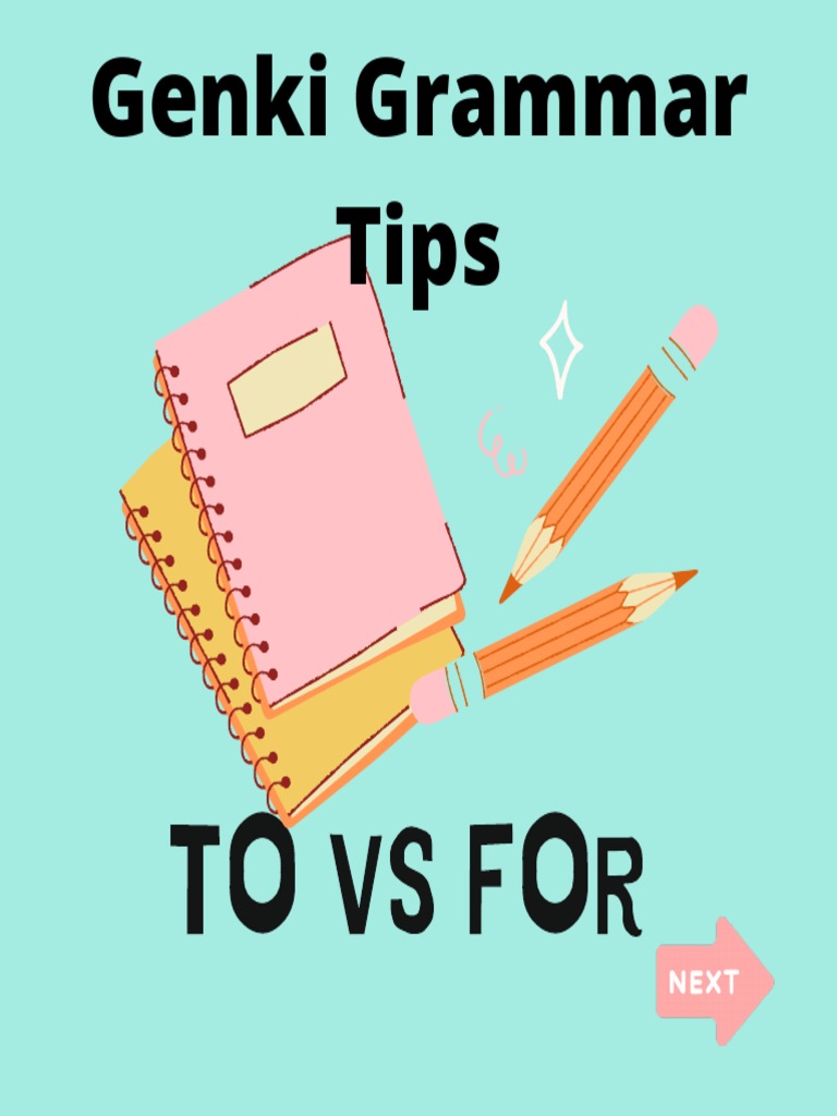 Genki Grammar Tips | PDF | Language Arts & Discipline