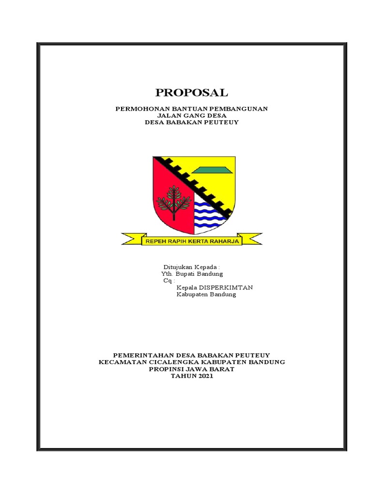 Proposal Jalan Gang | PDF | Bisnis