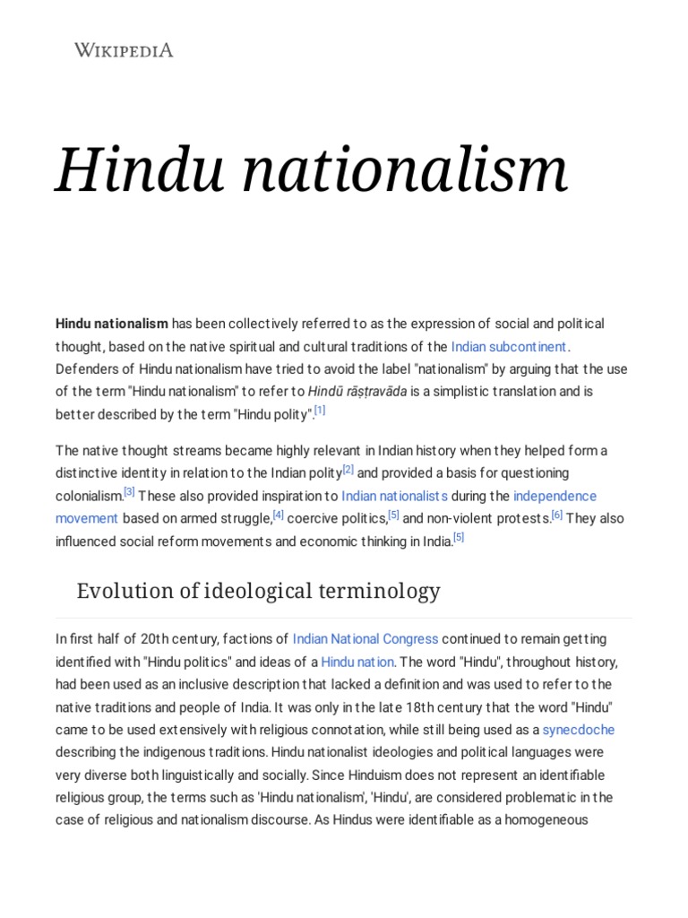 Hindu Nationalism: Historical Origins, Ideologies, and Modern ...