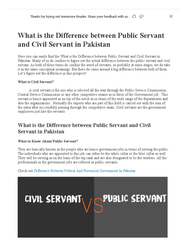 What Is The Difference Between Public Servant and Civil Servant in ...