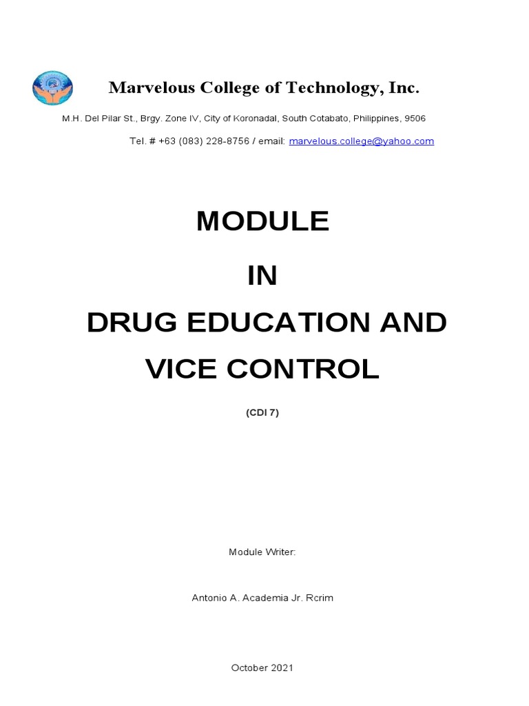 Course Outline Cdi7 | Download Free PDF | Substance Abuse