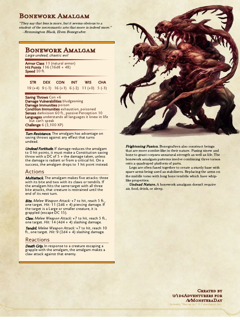 Bonework Amalgam | PDF | Role Playing Games