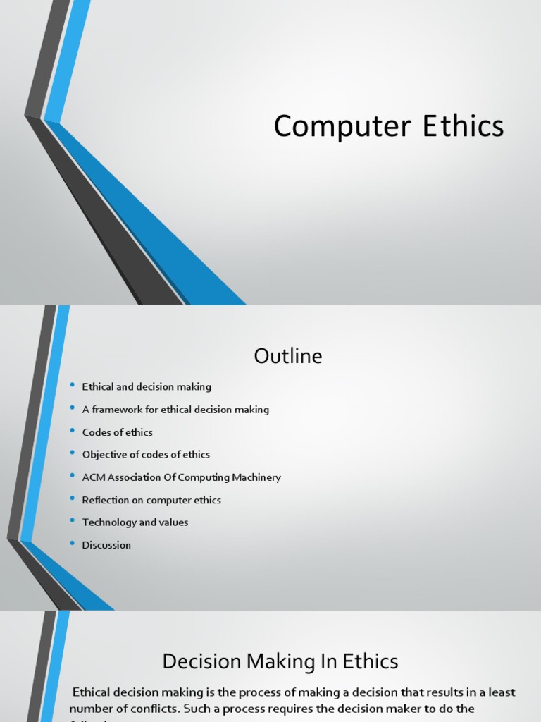 Computer Ethics | PDF | Value (Ethics) | Confidentiality