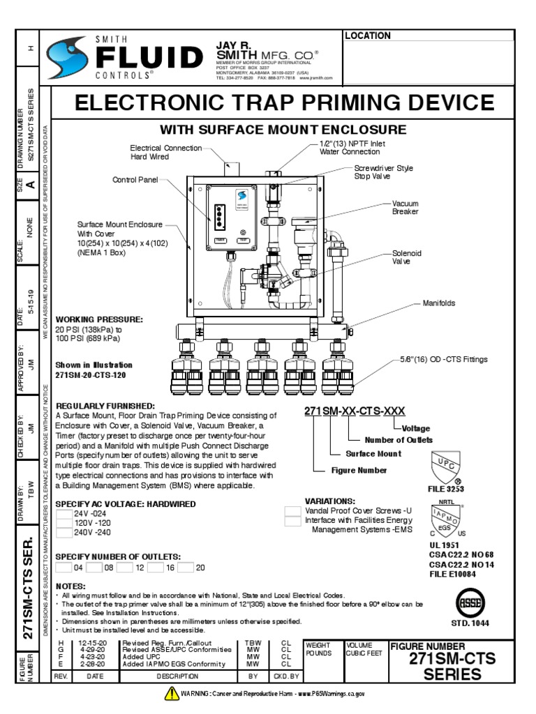 Electronic Trap Priming Device: With Surface Mount Enclosure | PDF ...