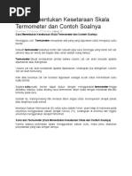 Contoh Soal Termometer Dan Pembahasan | PDF