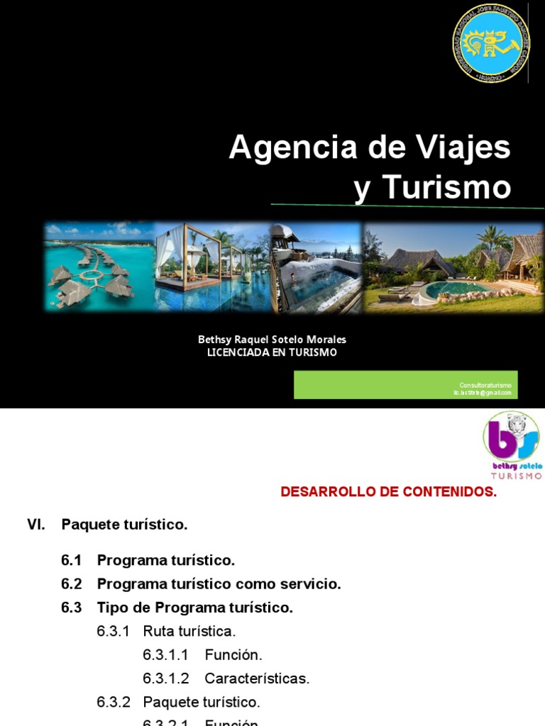 Unidad Vi Programa Turistico | PDF | Turismo | Agencia de viajes