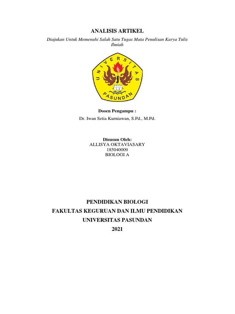 Allisya Oktaviasary - 185040009 - ANALISIS ARTIKEL | PDF | Karier ...
