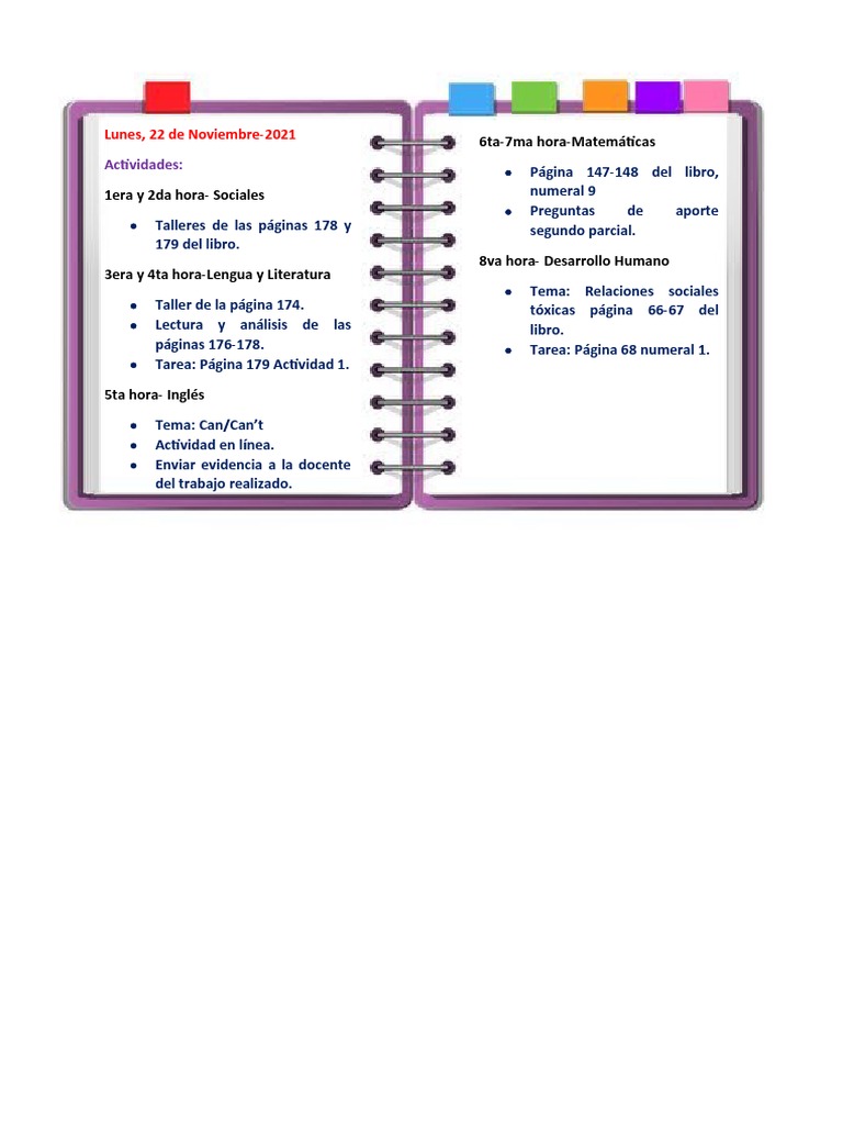 Diario Escolar | PDF