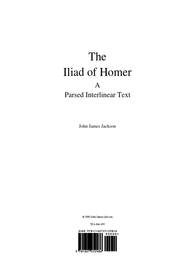 Interlinear Iliad | PDF | Grammatical Gender | Parsing