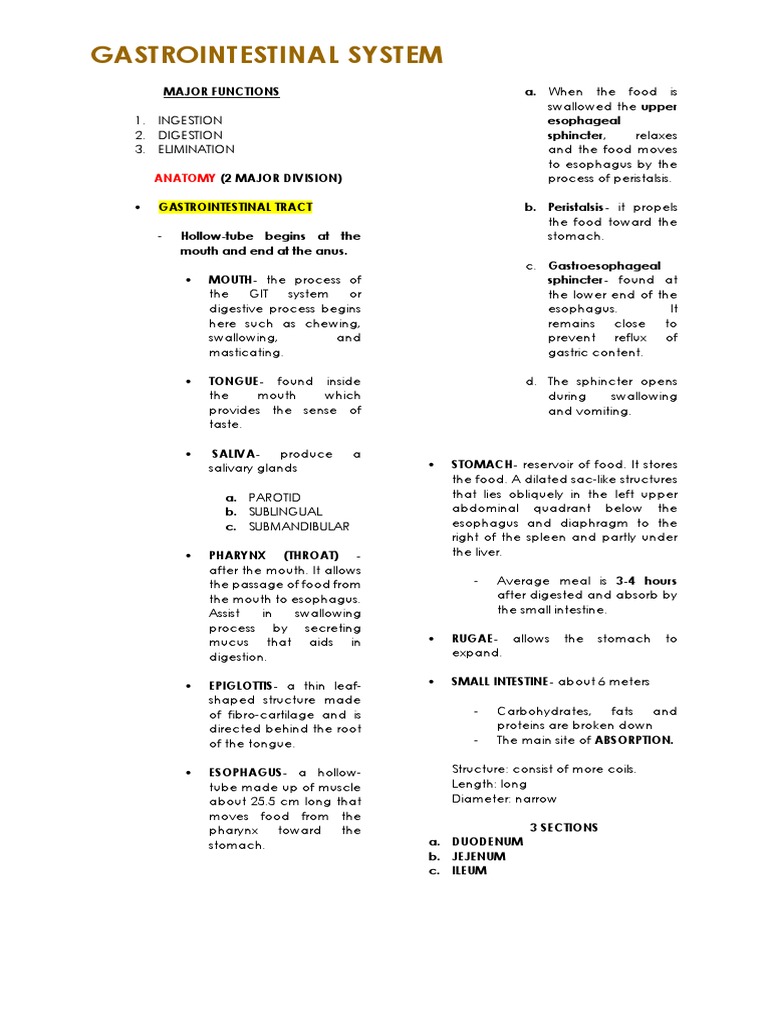 Comprehensive Overview of the Structure and Functions of the ...