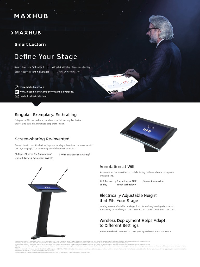 Define Your Stage: Smart Lectern | PDF | Mobile App | Wireless Lan