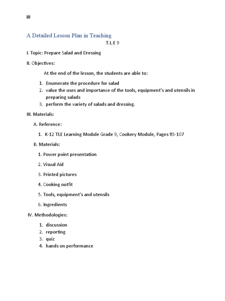 Salad Preparation and Competition Criteria | PDF | Salad | Foods