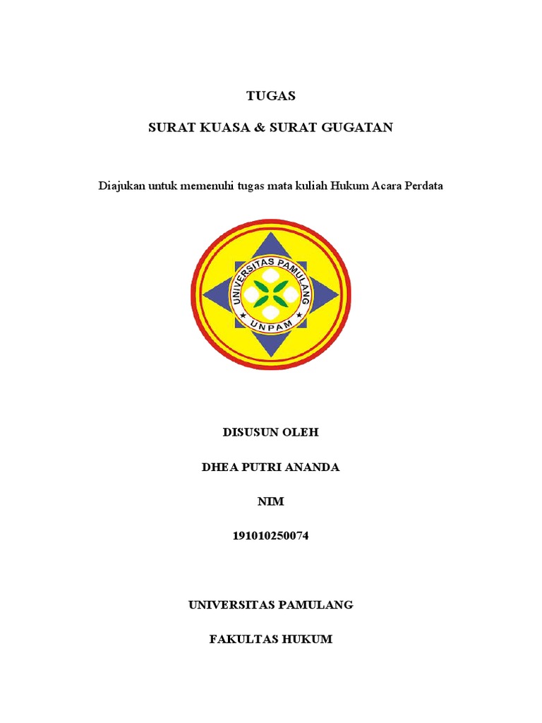 Tugas SK Gugatan - Dhea Putri Ananda (HAP) | PDF