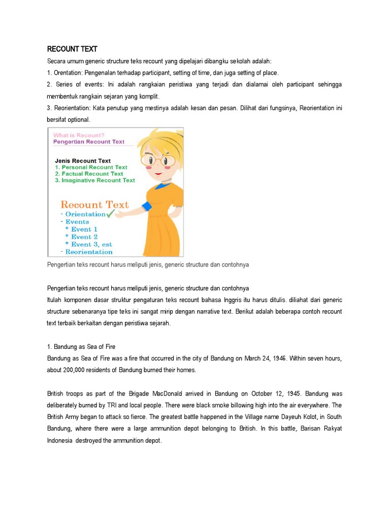 Contoh Teks Recount Sejarah Indonesia | PDF