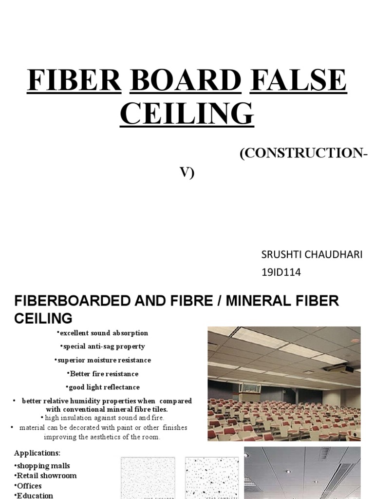 Fiber Board False Ceiling Guide | PDF | Home & Garden