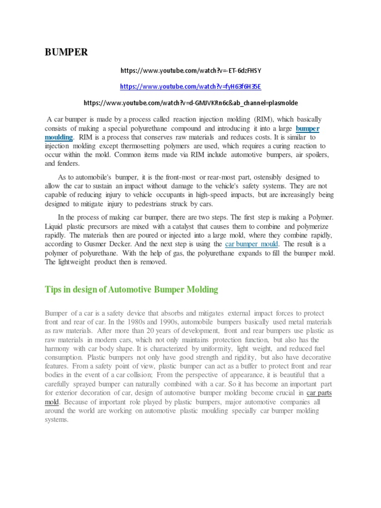 Bumper | PDF | Polyurethane | Plastic