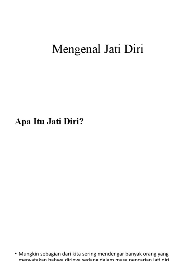 Jati Diri | PDF