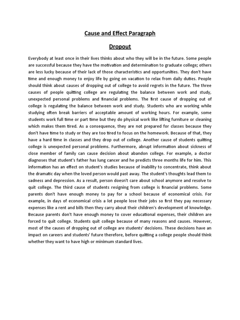 Cause and Effect Paragraph Dropout | PDF | Climate Change | Books