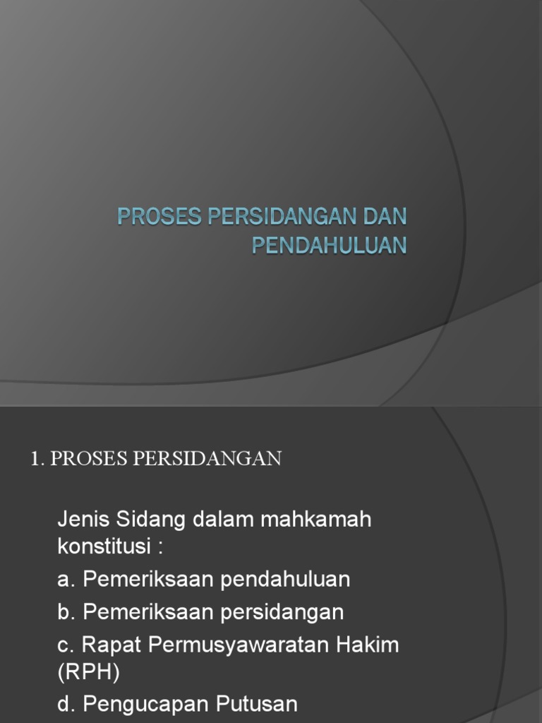 Proses Persidangan Dan Pendahuluan | PDF | Ilmu Sosial