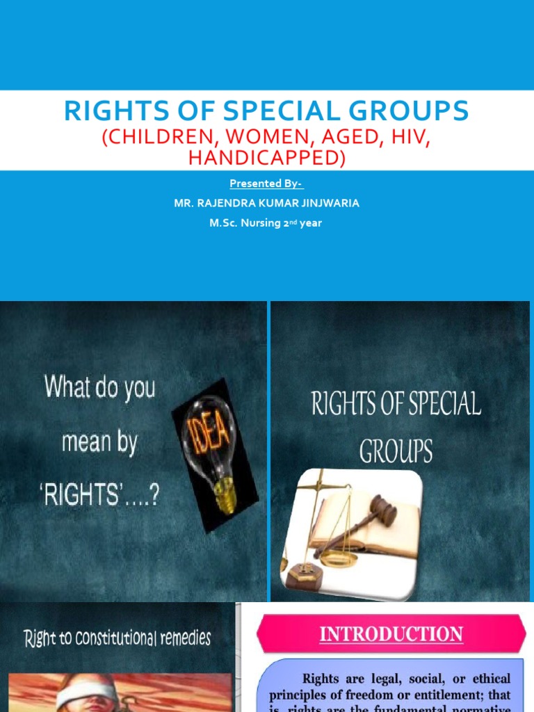 Rights of Special Groups Overview | PDF | Gender Studies | Women's Rights