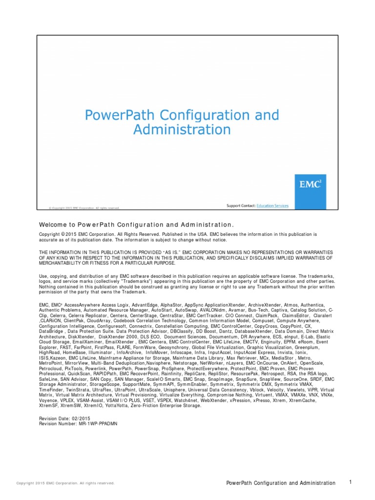 PowerPath Configuration and Administration - SRG | PDF | Command Line Interface | Load Balancing ...
