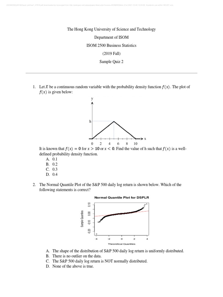 Normal Quantile Plot For DSPLR: - 4 - 2 0 2 4 Theoretical Quantiles | PDF | Confidence Interval ...