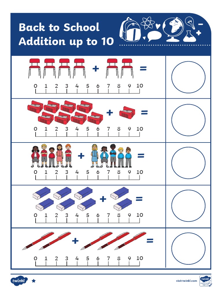 Back to School: Addition to 10 | PDF