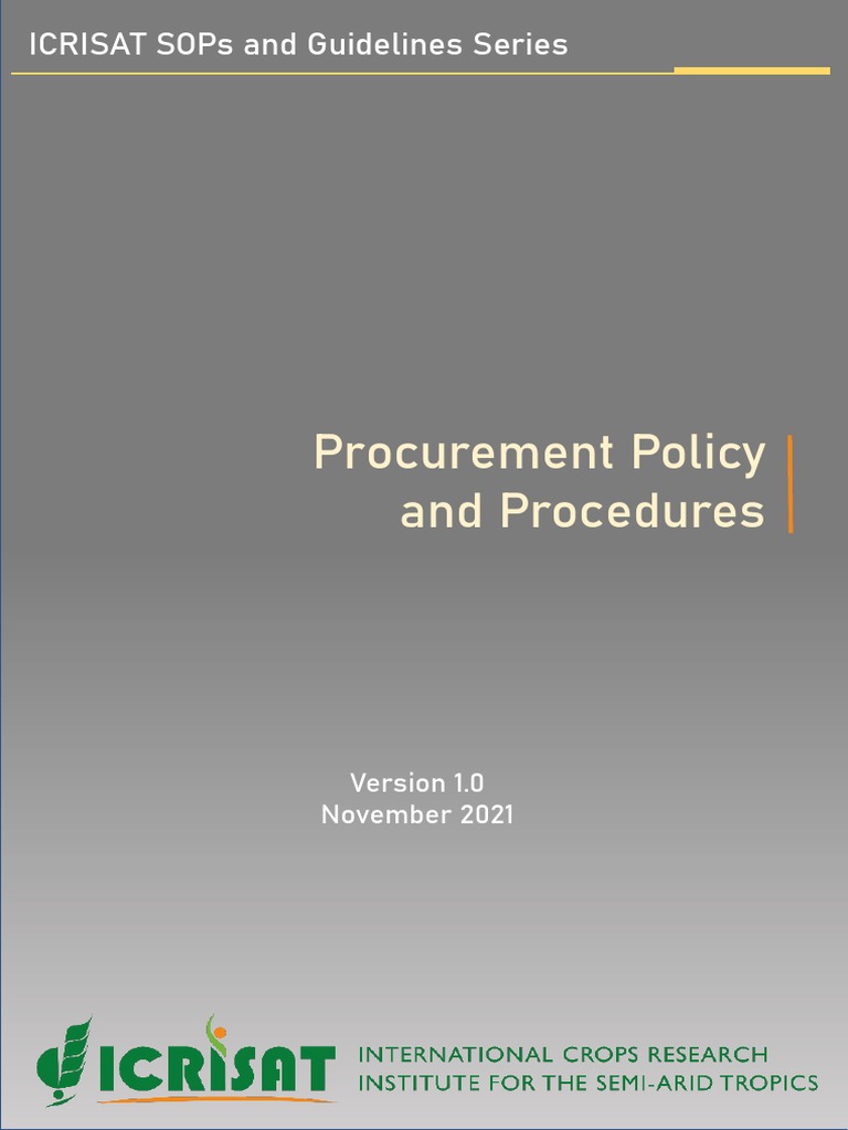 PSD - Procurement - Policy | PDF | Procurement | Request For Proposal