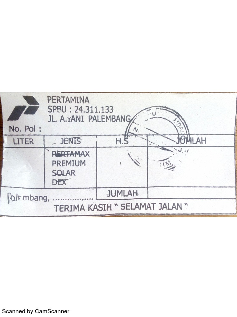 Nota Bensin - 1 | PDF