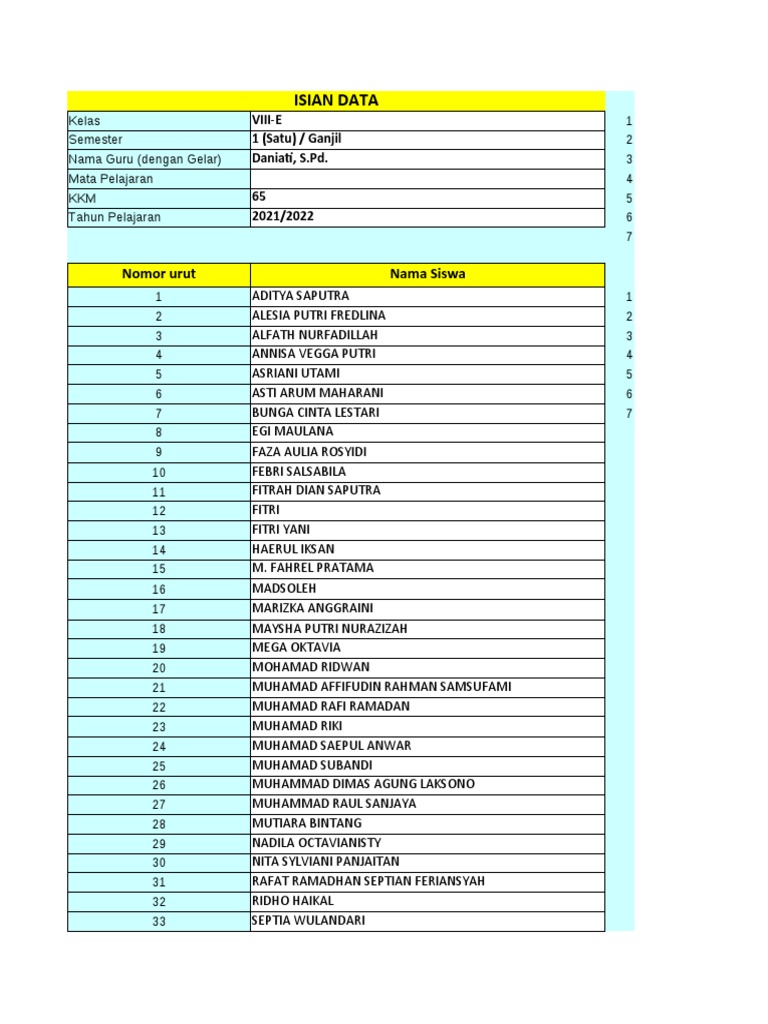 Raport Mapel 8 E-1 | PDF