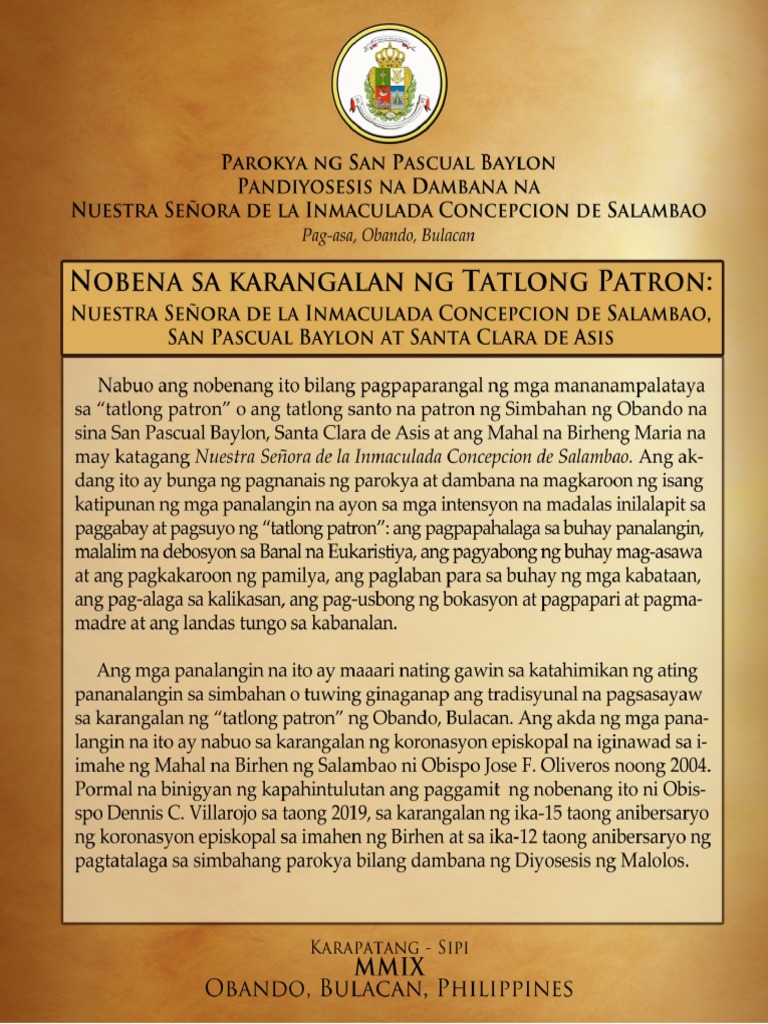 Nobena Obando 2020 | PDF