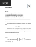 Matriks Invers 3 X 3 | PDF