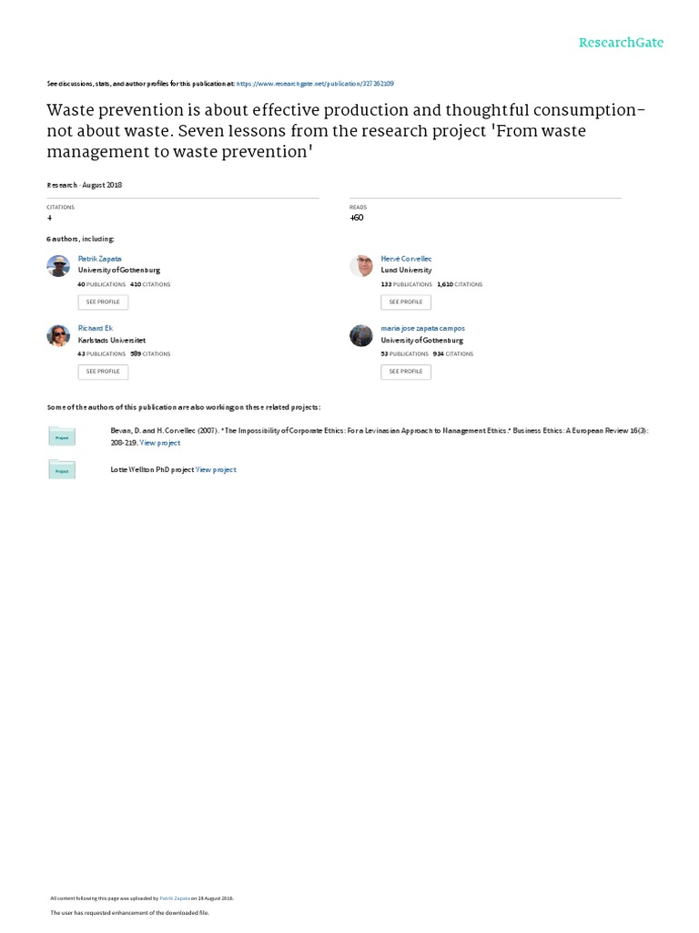 From Waste Management To Waste Prevention | PDF | Waste | Recycling
