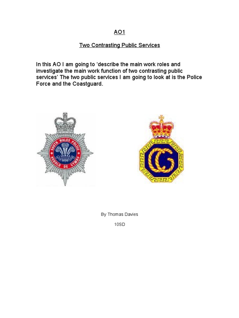 Police Force vs. Coastguard Roles | PDF | Politics | Social Science
