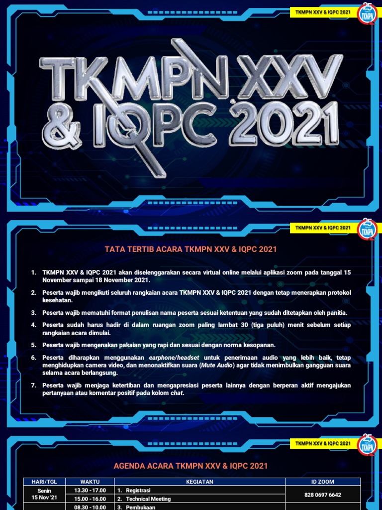 Buku Program TKMPN XXV & Iqpc 2021 | PDF