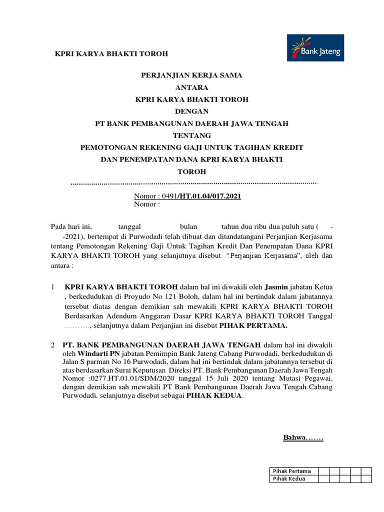 Contoh Pks Kpri Karya Bhakti | PDF