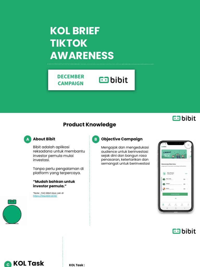 Brief Kol Tiktok Awareness - Dec | PDF