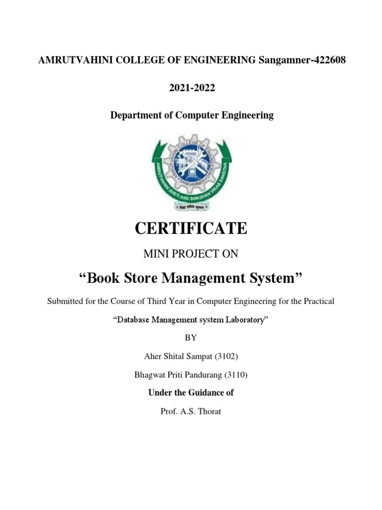 DBMS Mini Project Report | PDF