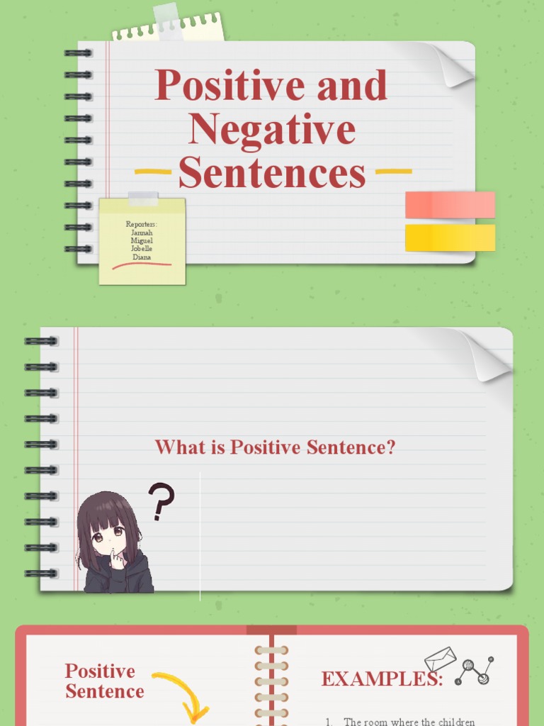 Positive and Negative Sentences | PDF | Cognitive Science | Language ...