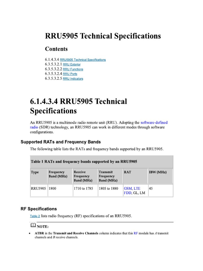 Rru 5905 | PDF