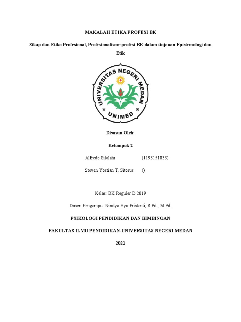 Makalah Etika Profesi BK Kel 2 | PDF