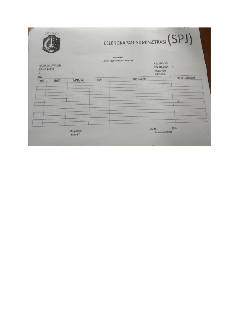 Contoh Form PKK | PDF