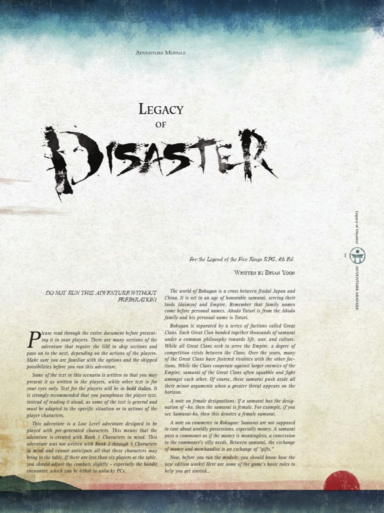 l5r Free RPG Day | PDF | Dice