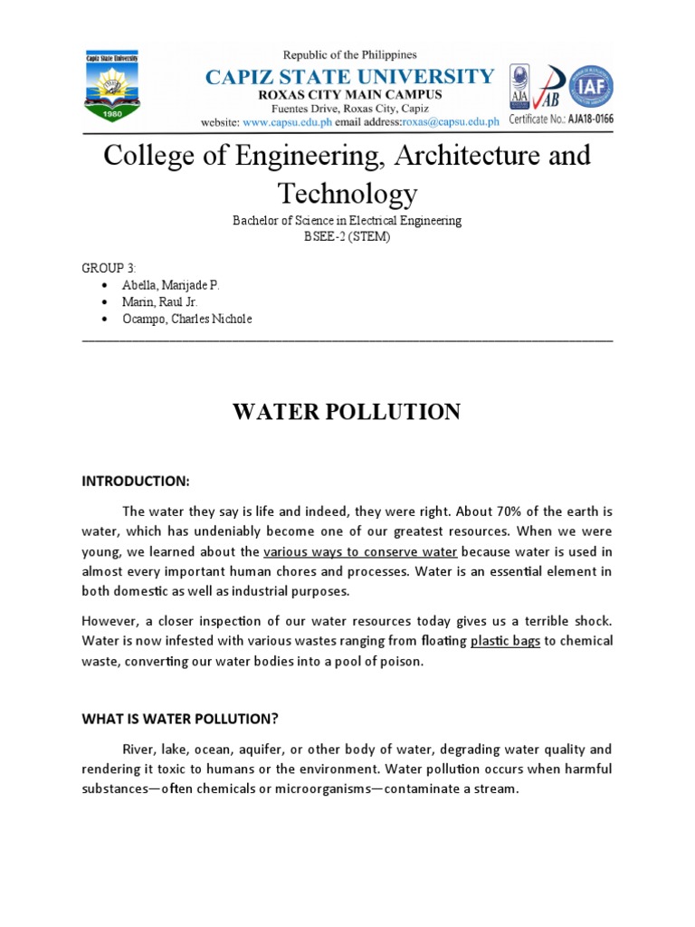 Water Pollution | PDF | Water Pollution | Water