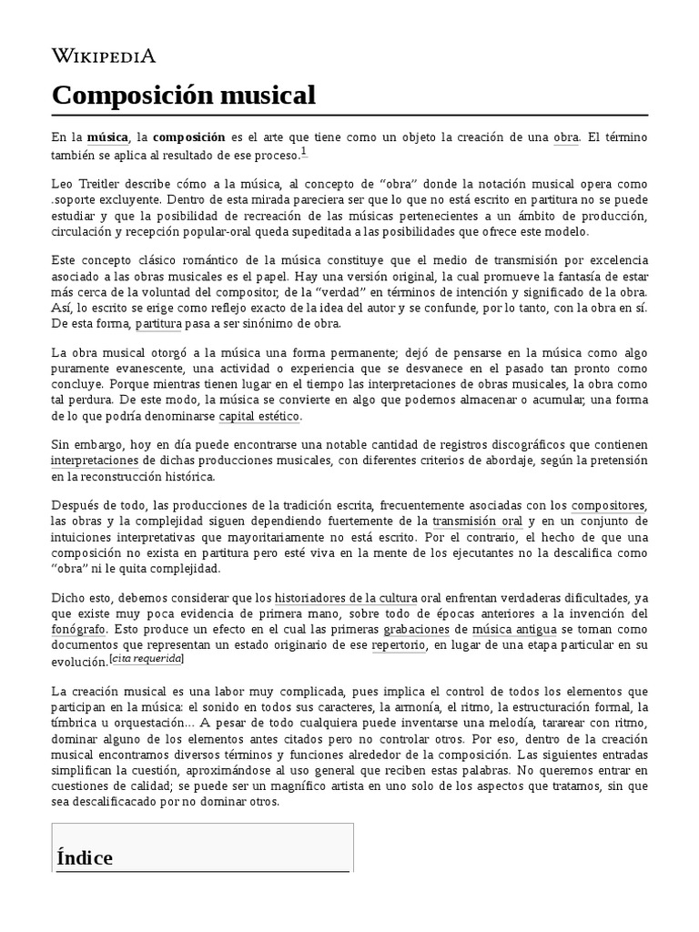 Composición Musical | PDF | Composiciones Musicales | Acorde (Música)