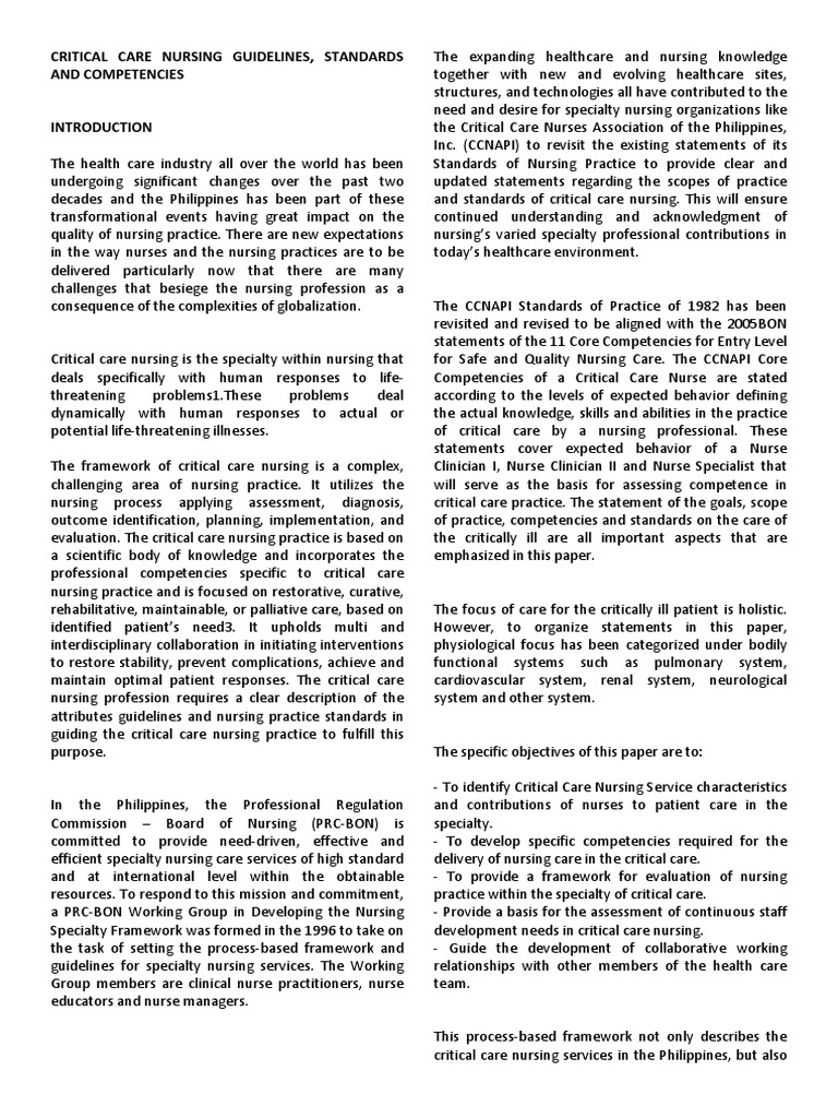 NCM 118 Notes Prelim | PDF | Nursing | Intensive Care Medicine
